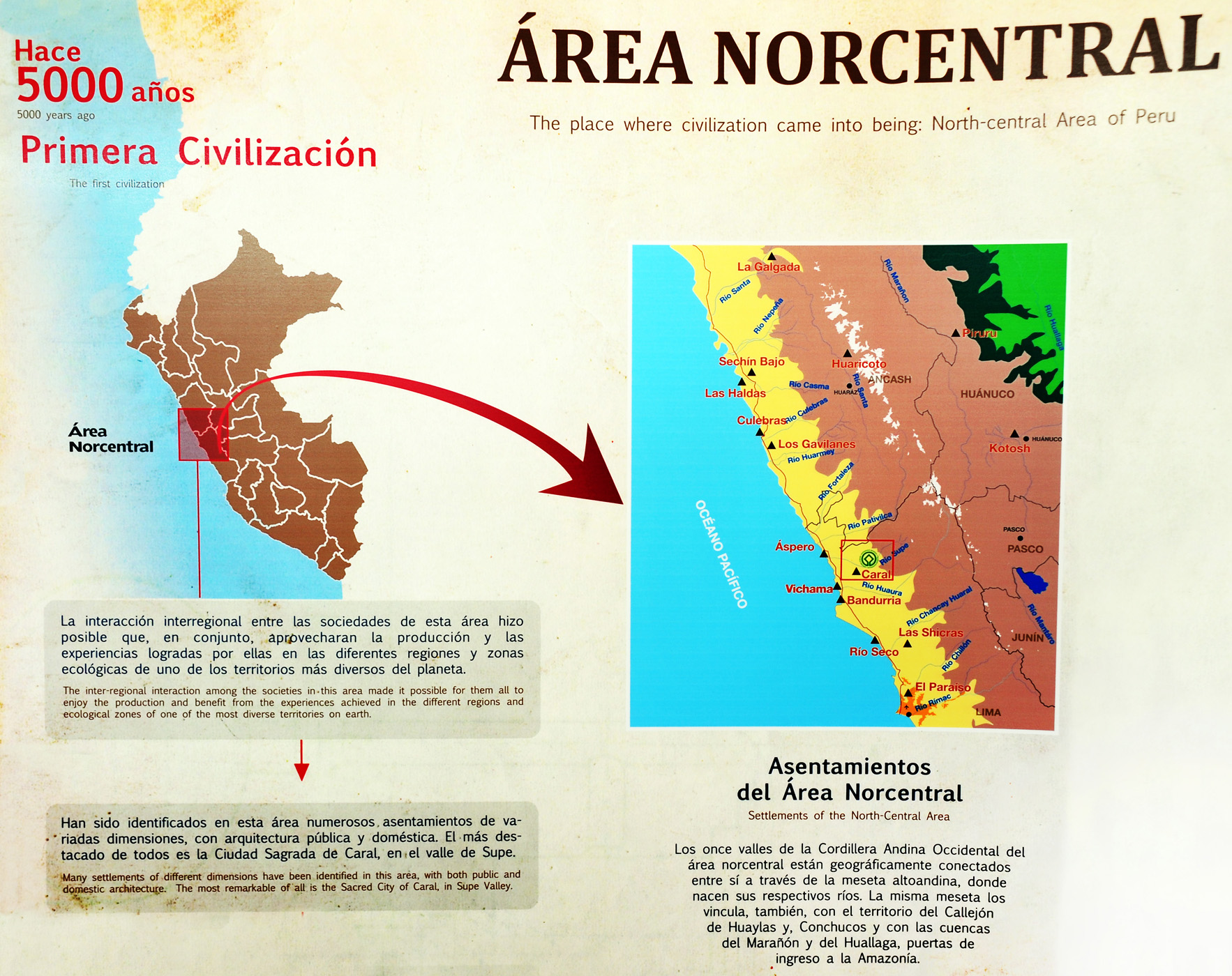 Maps Of Caral Peru